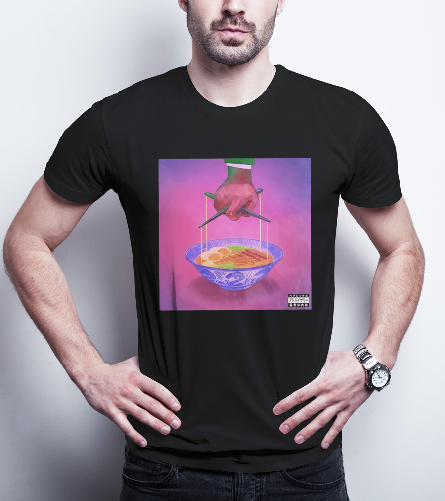 Parental Advisory Explicit Content Ramen Puppet Master Japanese Noodles Bowl T-Shirt