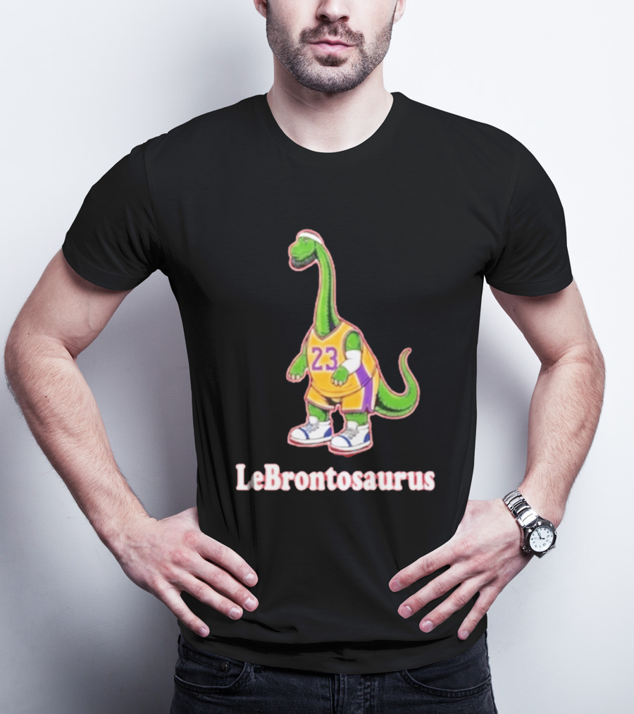 LeBrontosaurus Dinosaur Wearing Jersey 23 Basketball T-Shirt