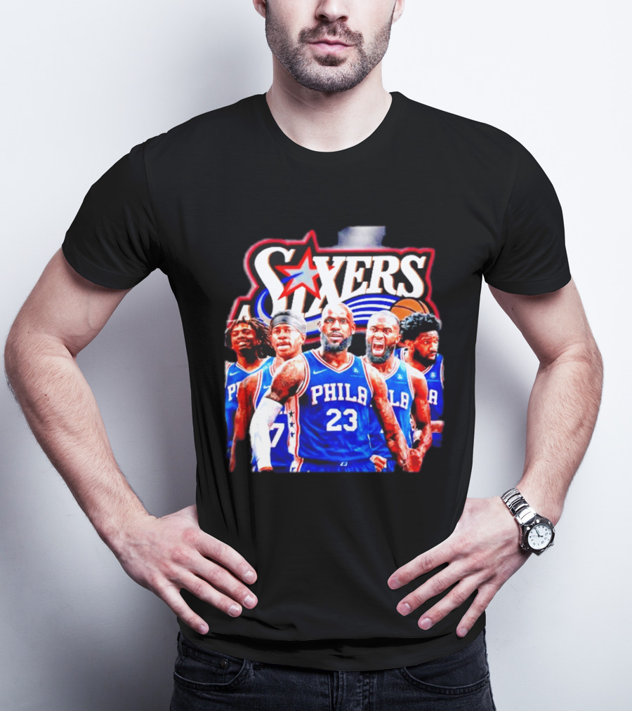 Philadelphia 76ers Star Players PHILA Jersey Sixers Basketball Team T-Shirt