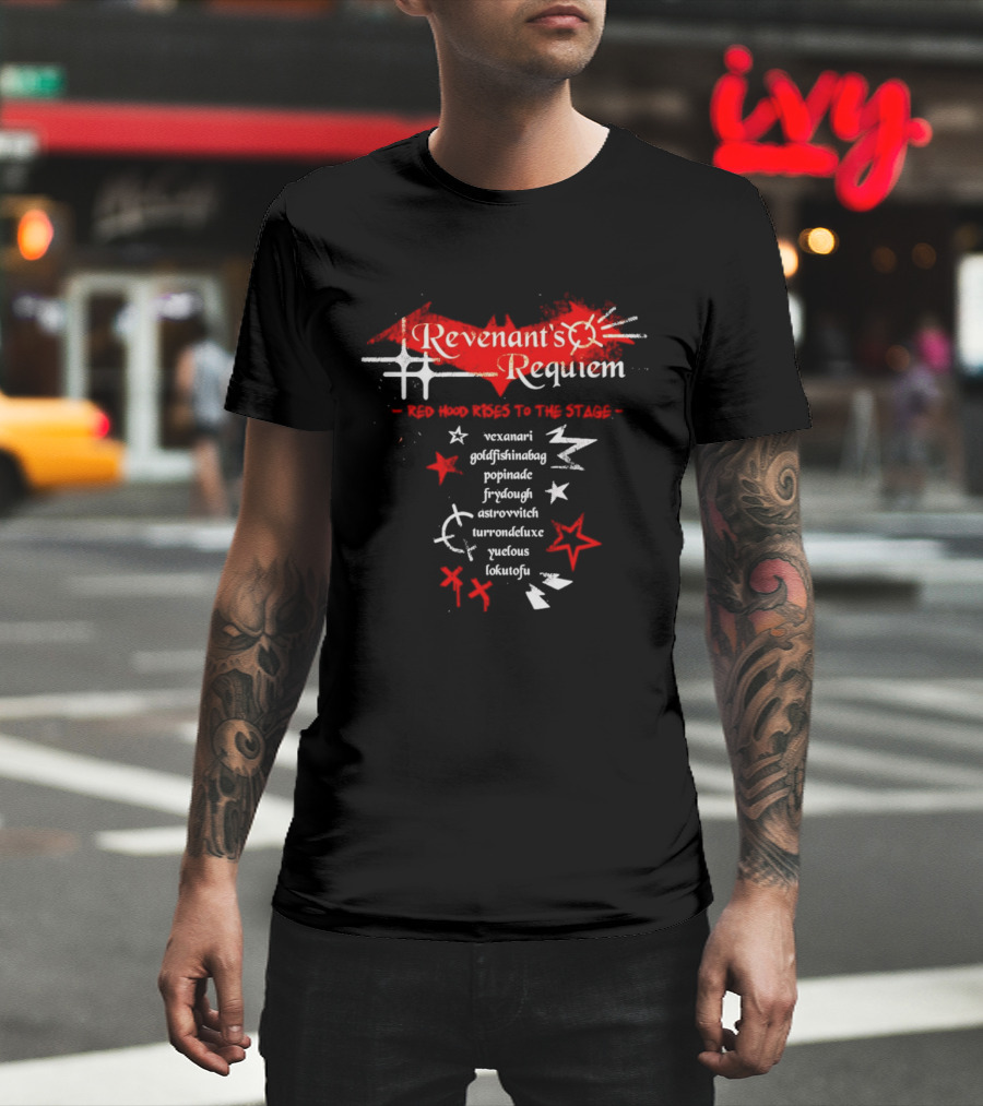 Revenant's Requiem Red Hood Rises To The Stage Stars T-Shirt
