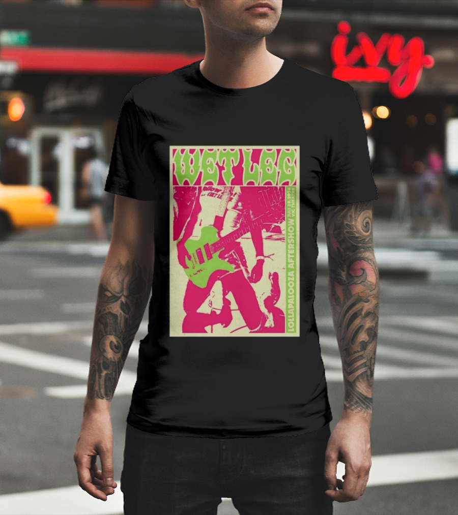 Wet Leg July 29 2026 Lollapalooza Aftershow Vic Theatre Chicago IL T-Shirt