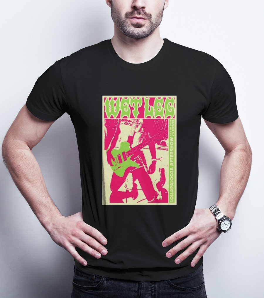 Wet Leg July 29 2026 Lollapalooza Aftershow Vic Theatre Chicago IL T-Shirt