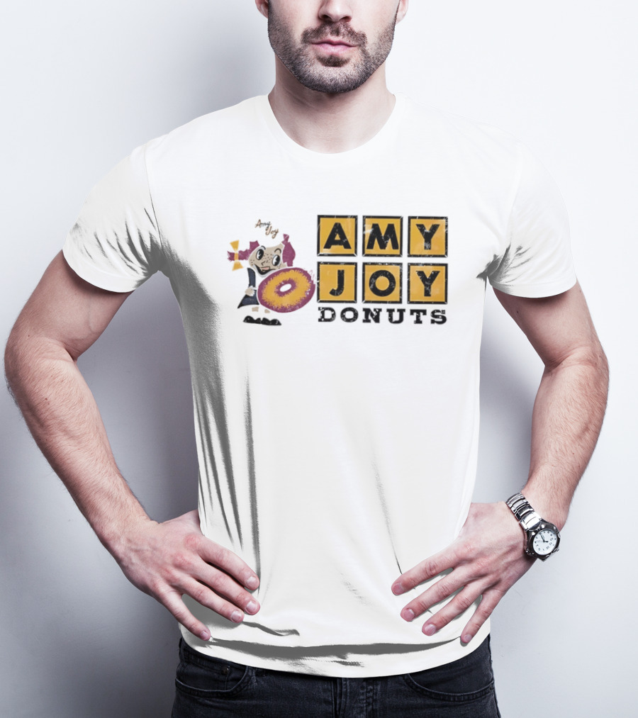 Amy Joy Donuts Retro Cartoon Character With Donut Image T-Shirt