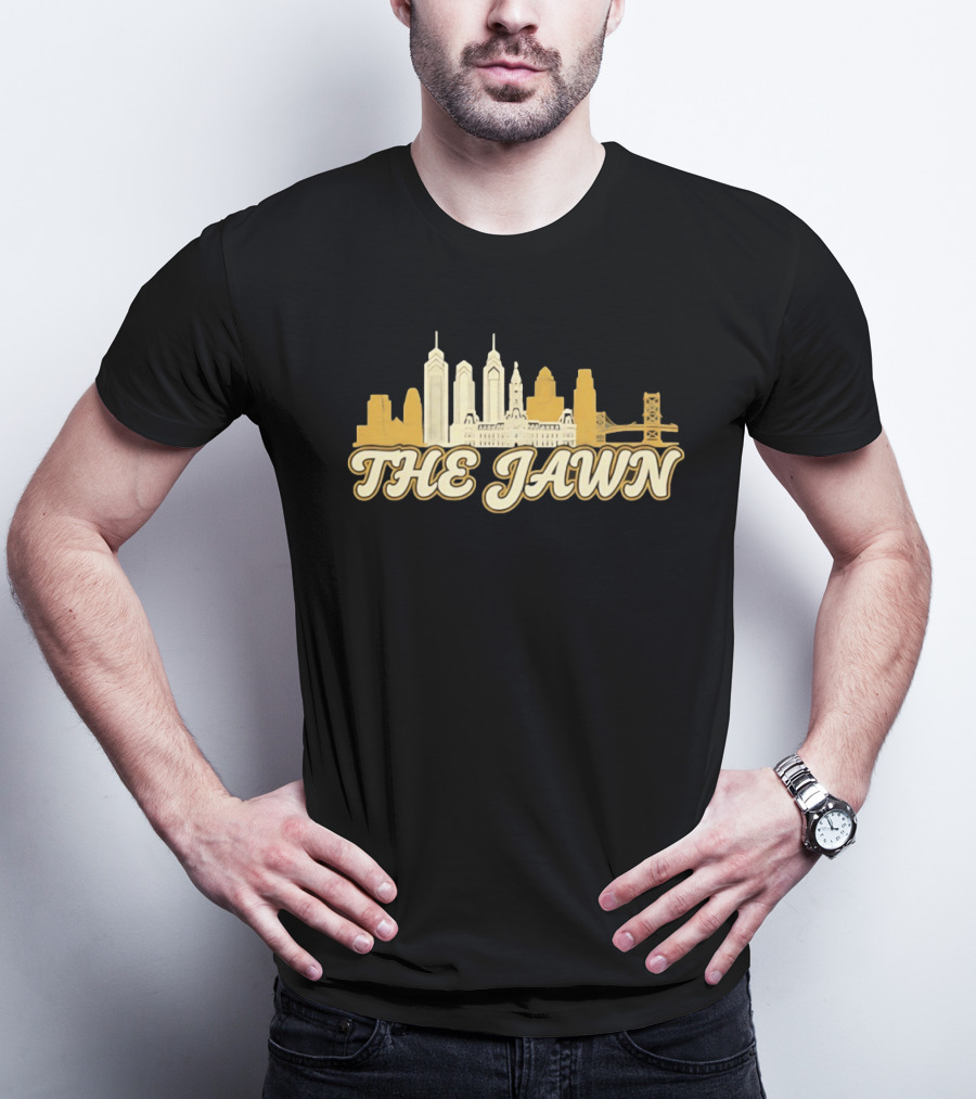 The Jawn Philadelphia Skyline LeBron James Philadelphia 76ers Basketball NBA T-Shirt