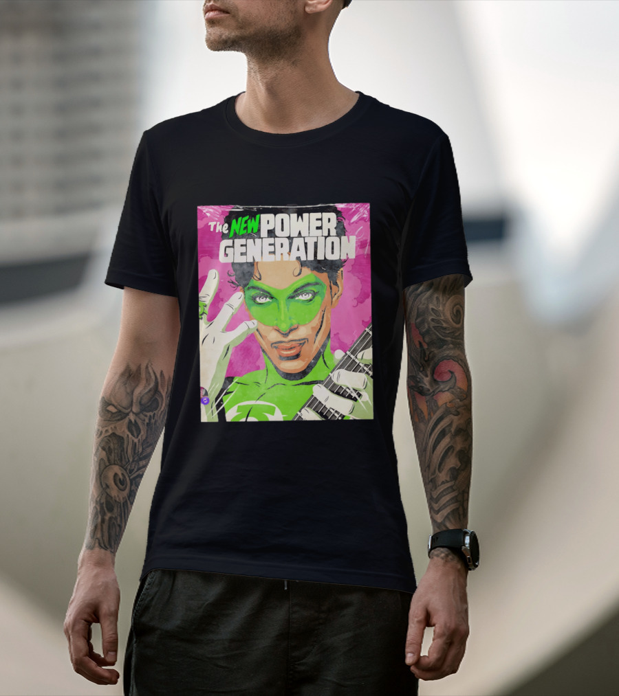The New Power Generation Prince Green Lantern Guitar Hero T-Shirt