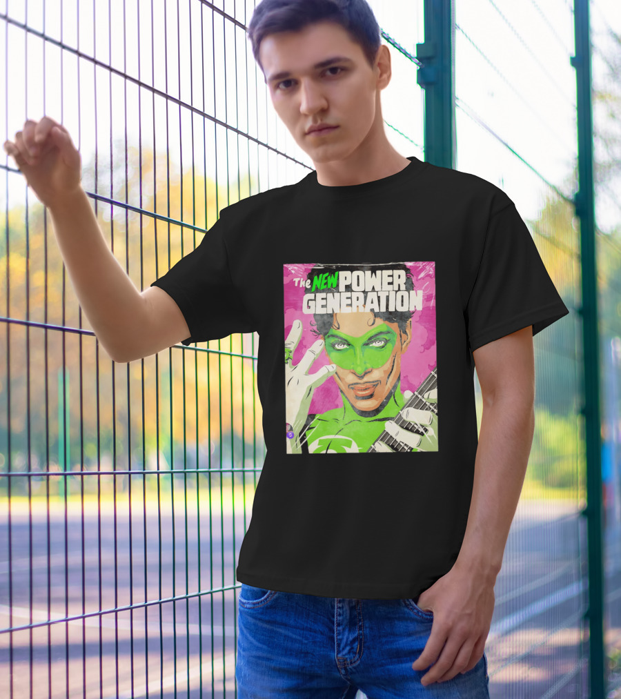 The New Power Generation Prince Green Lantern Guitar Hero T-Shirt