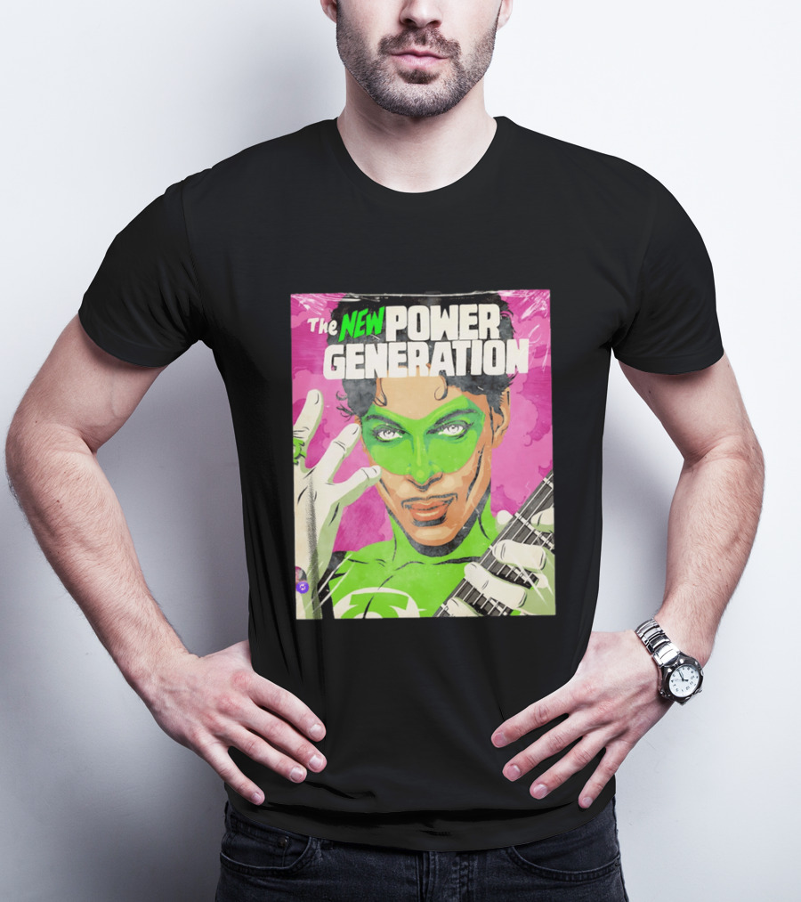 The New Power Generation Prince Green Lantern Guitar Hero T-Shirt