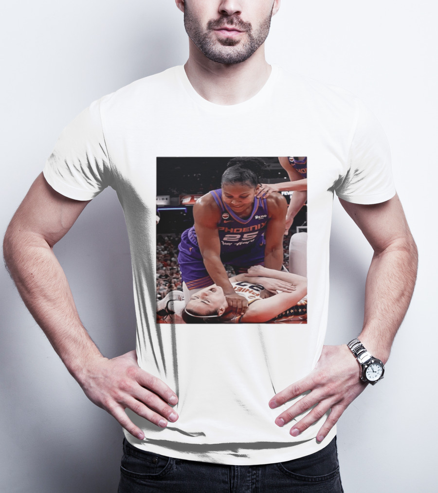 Brittney Griner Phoenix Mercury Caitlin Clark Indiana Fever NBA WNBA Crossover Moment T-Shirt