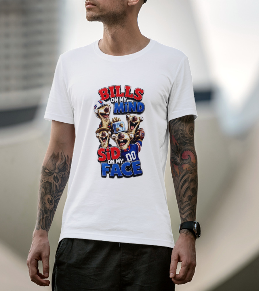 Buffalo Bills On My Mind Funny Sid Character Face Creation T-Shirt