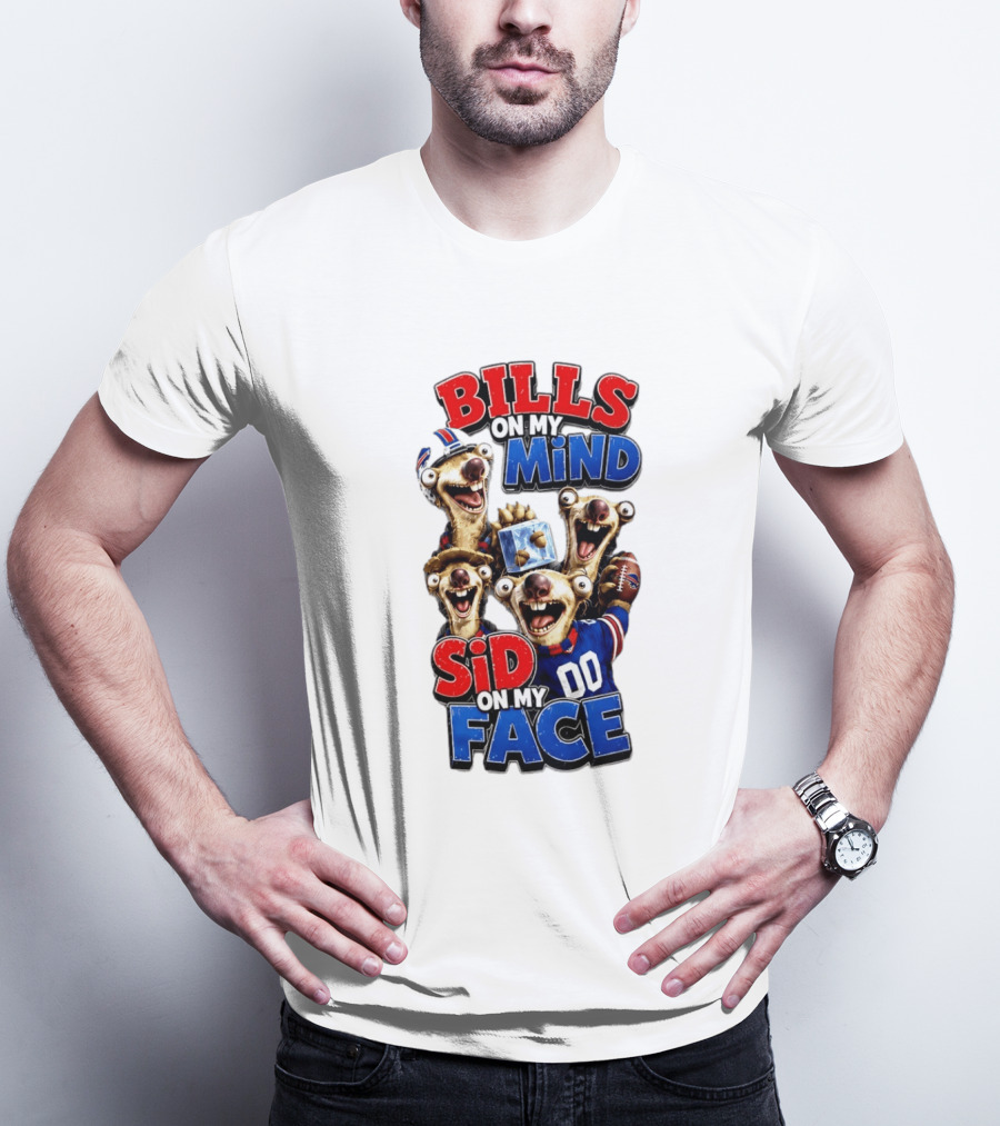 Buffalo Bills On My Mind Funny Sid Character Face Creation T-Shirt