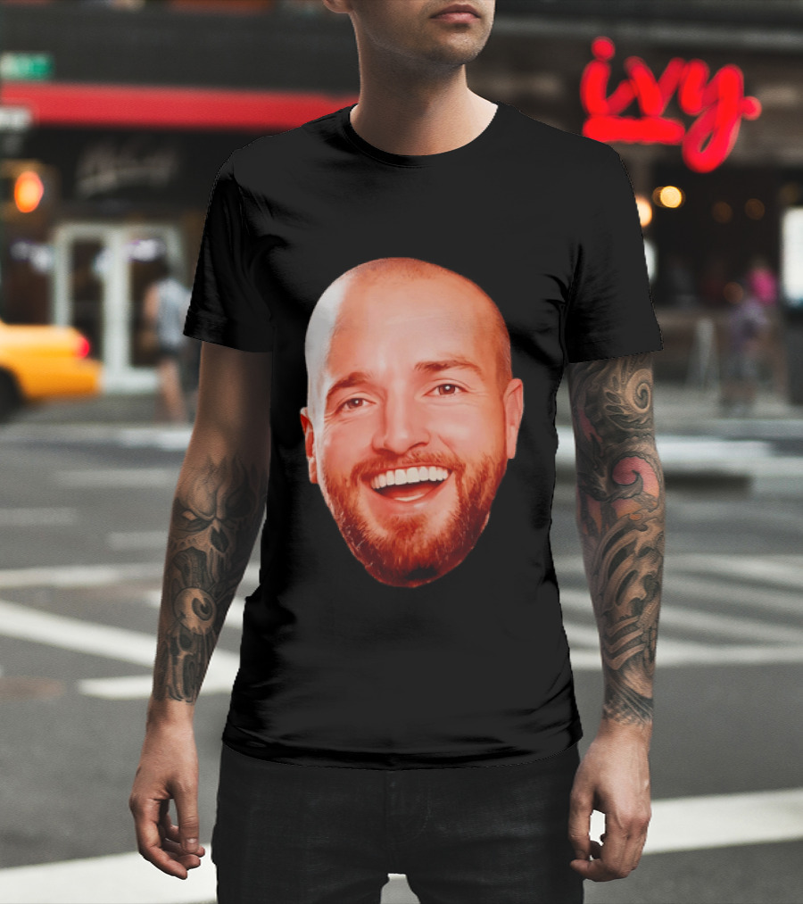 The Smiling Man Happy Face Bold Expression T-Shirt