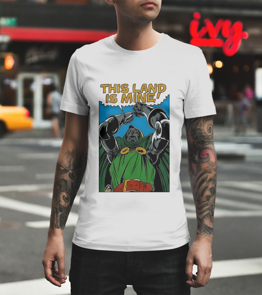 Doctor Doom Marvel Studios This Land Is Mine Vintage Comic T-Shirt