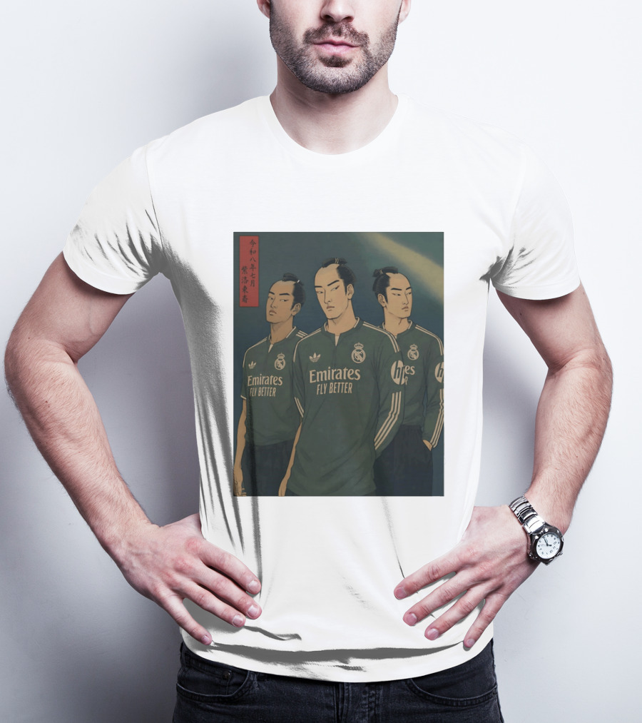 Emirates Fly Better Real Madrid Adidas Samurai Japanese T-Shirt