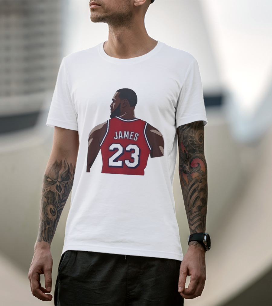 LeBron James 23 Philadelphia 76ers NBA Basketball Lakers Jersey T-Shirt