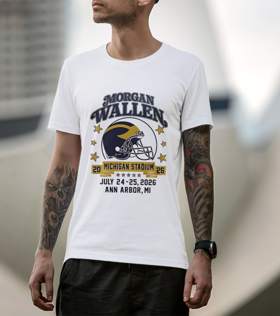 Morgan Wallen Michigan Stadium 2026 Ann Arbor July 24 25 T-Shirt