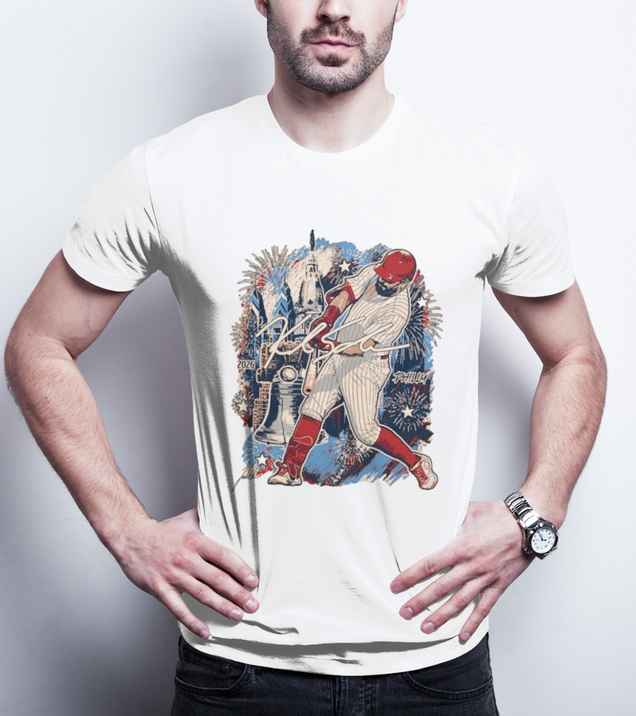 Philadelphia Phillies Kyle Schwarber 2026 MLB All Star Fireworks Philly Liberty Bell T-Shirt