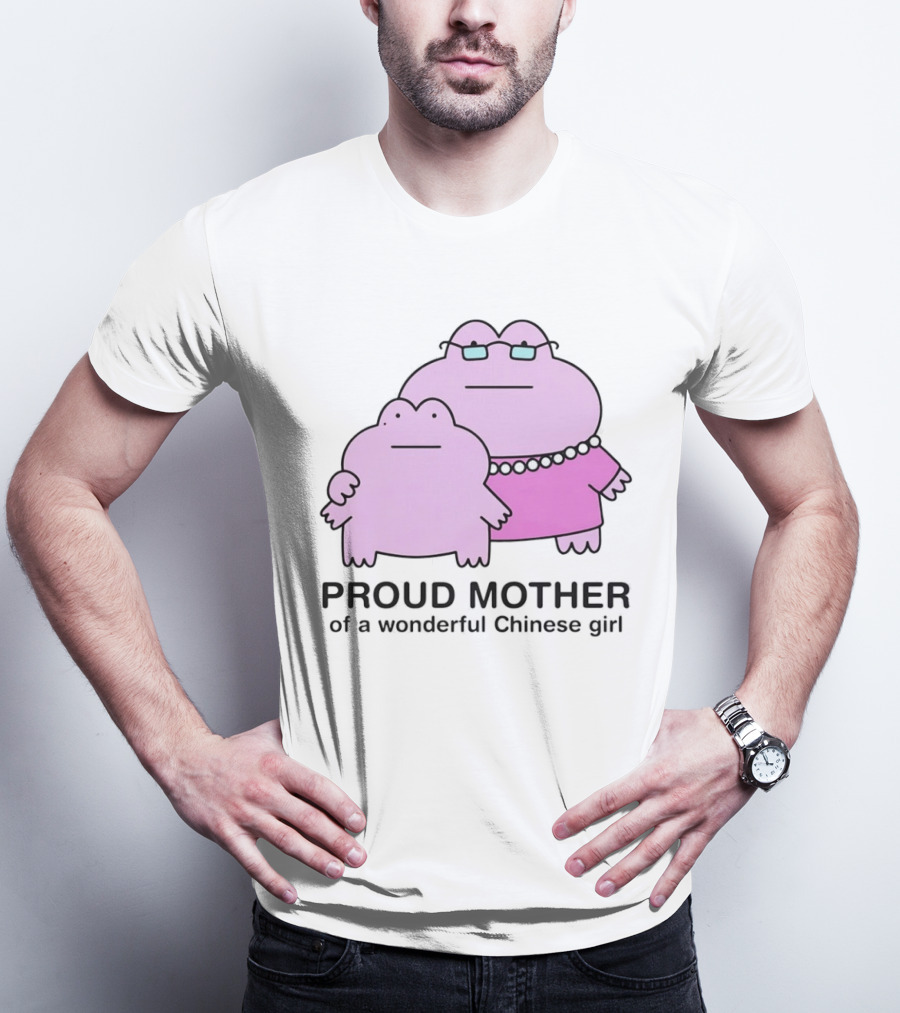 Proud Mother Of A Wonderful Chinese Girl Cartoon Characters T-Shirt
