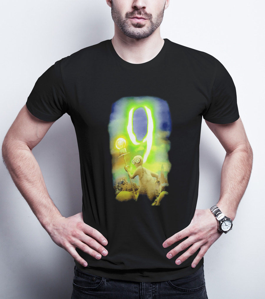 9 Movie Iconic Character With Light Bulb Staff And Gas Mask T-Shirt