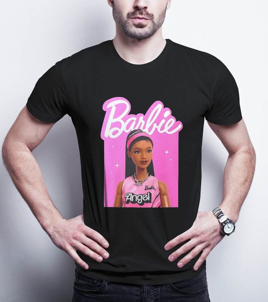 Angel Reese Barbie Doll Basketball Jersey Pink T-Shirt