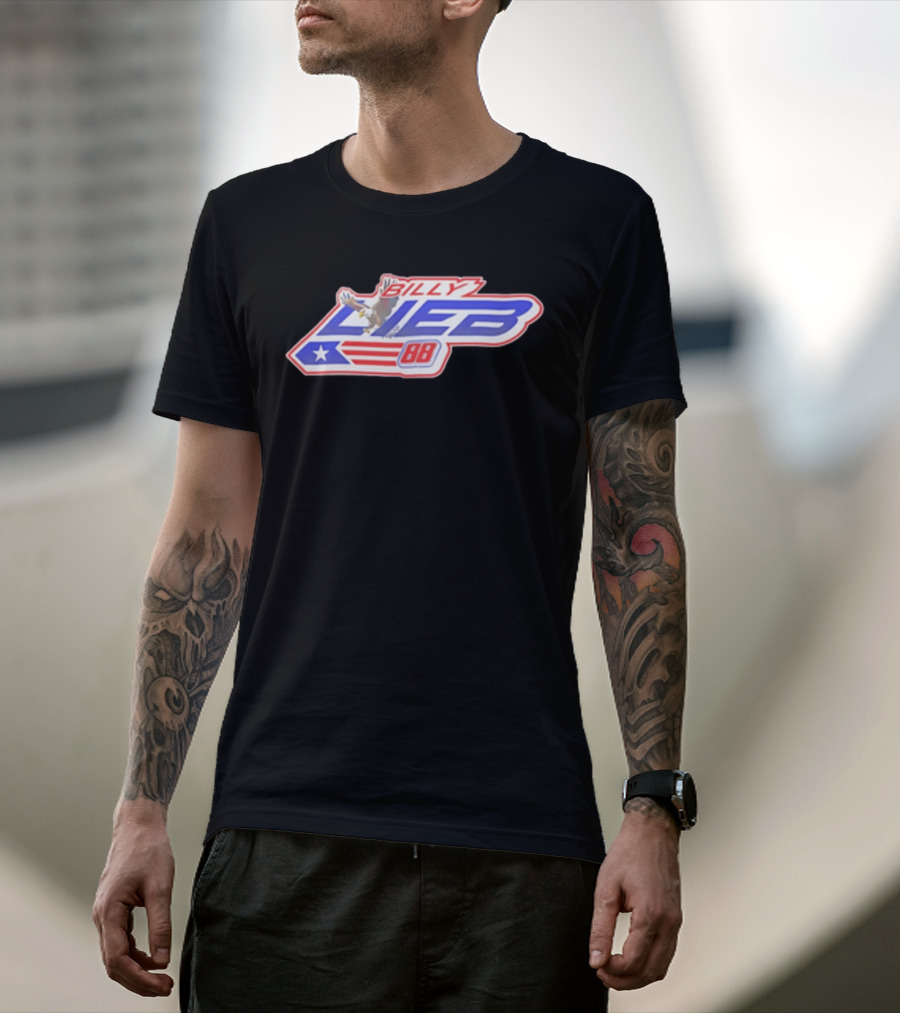 Billy Lieb No 88 Racing Driver American Eagle And Flag T-Shirt