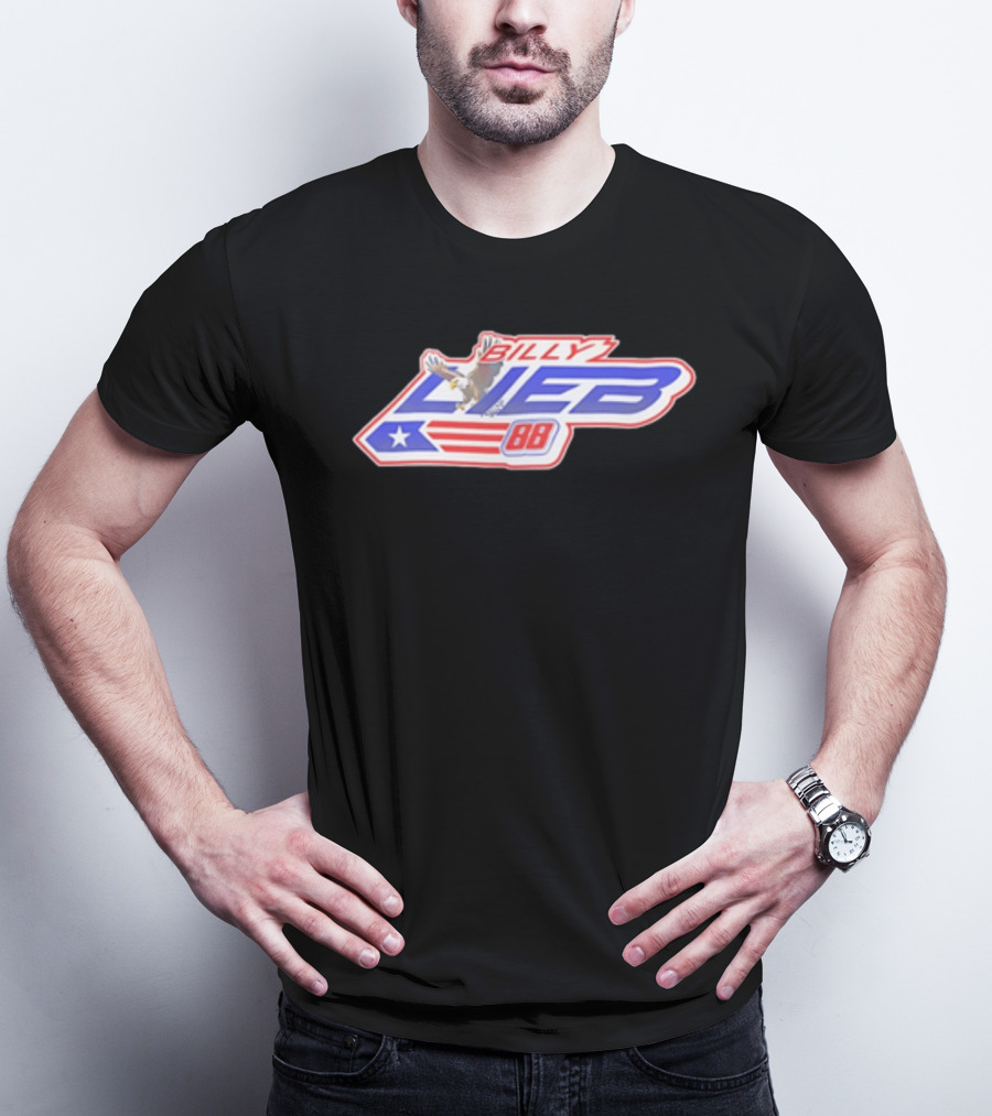 Billy Lieb No 88 Racing Driver American Eagle And Flag T-Shirt