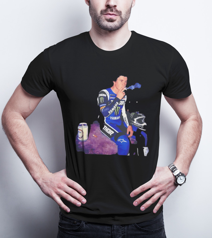 Haiden Deegan Yamaha Thor Monster Energy Smoking Image T-Shirt