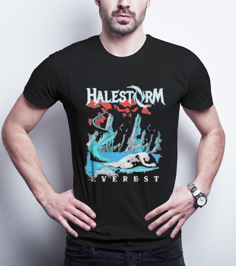 Halestorm Everest Distressed Surreal Mountain Landscape T-Shirt