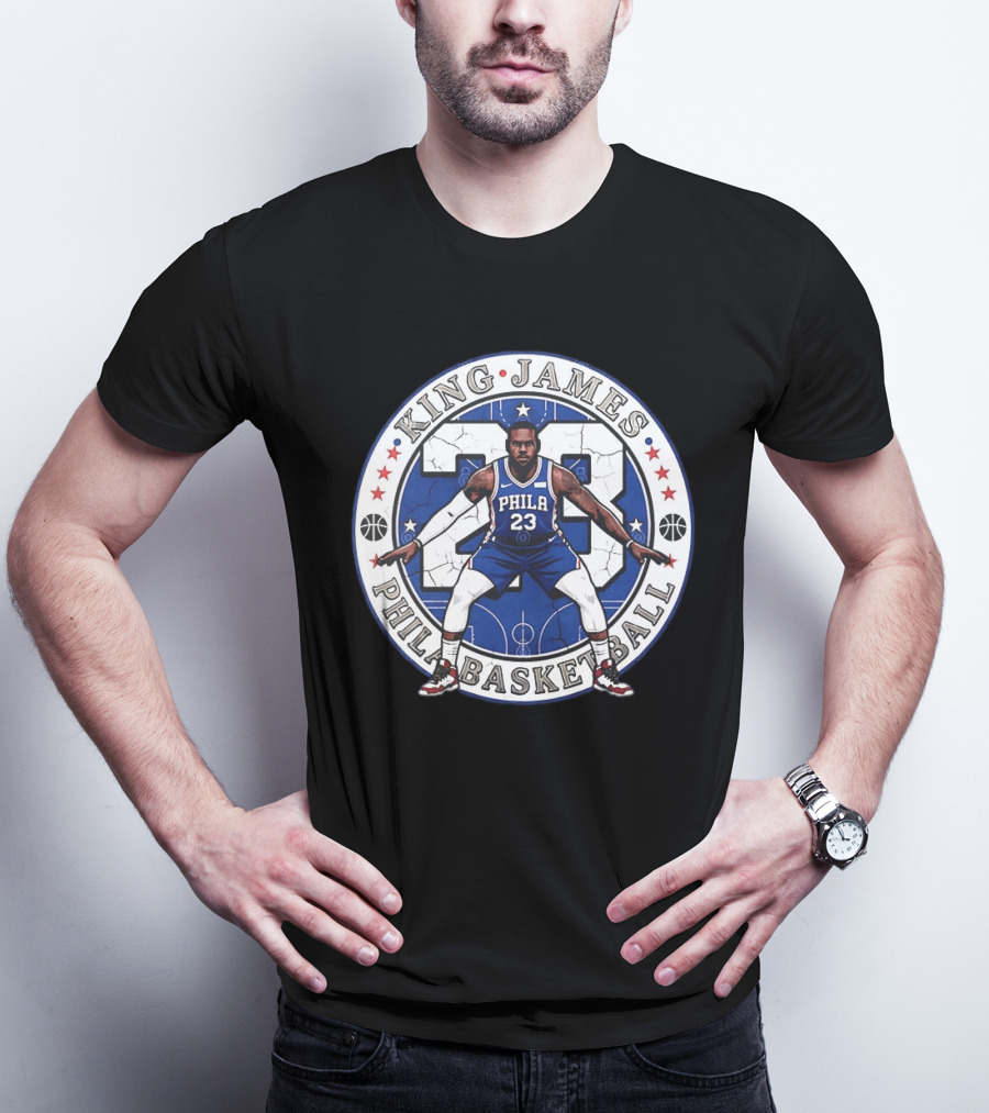 King James 23 Phila Basketball Philadelphia 76ers LeBron James T-Shirt