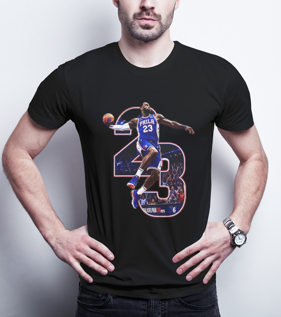 Philadelphia 76ers LeBron James 23 NBA Jump Dunk T-Shirt