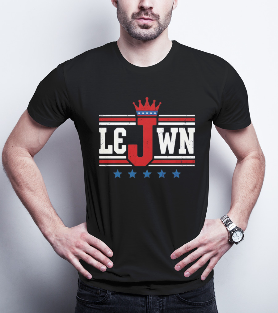 Philadelphia 76ers LeJWN NBA Crown Stars T-Shirt