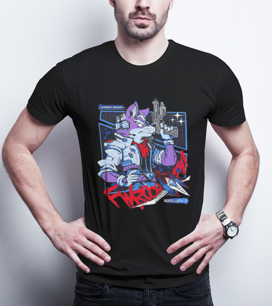 Incoming Message Fwooom Good Luck Star Fox Gaming T-Shirt