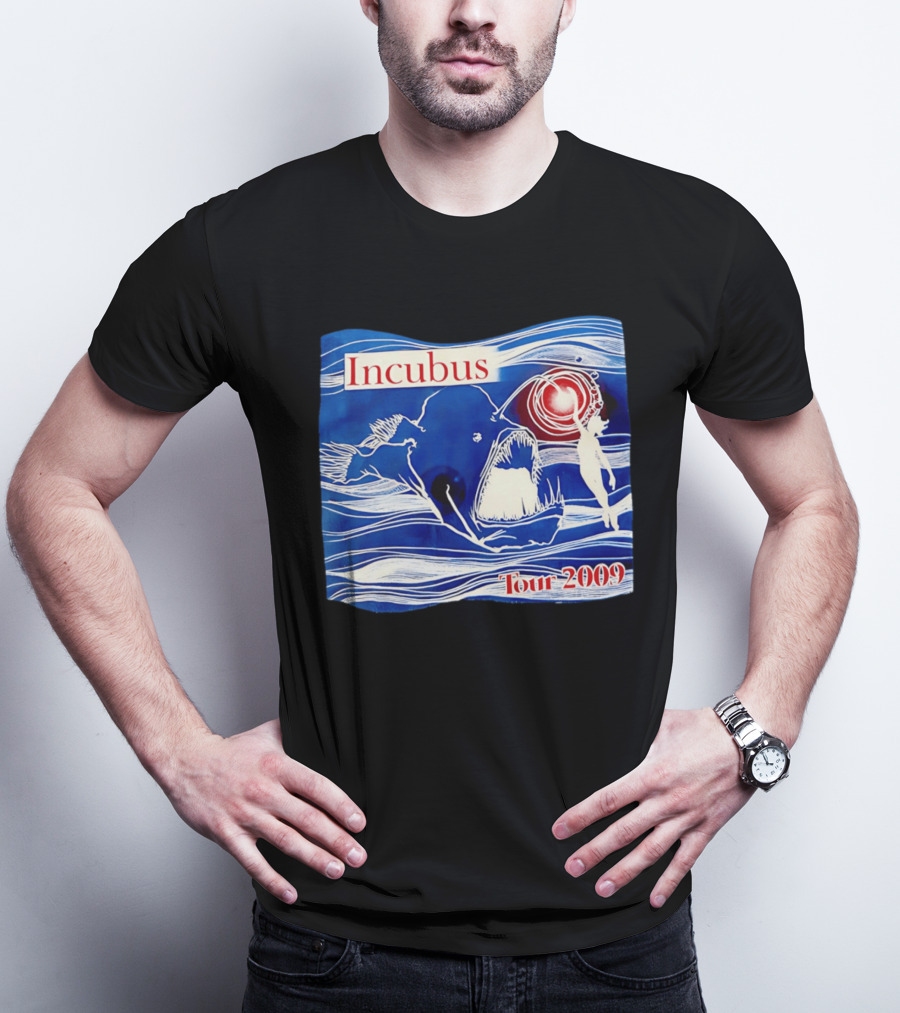 Incubus Tour 2009 Anglerfish Mermaid T-Shirt