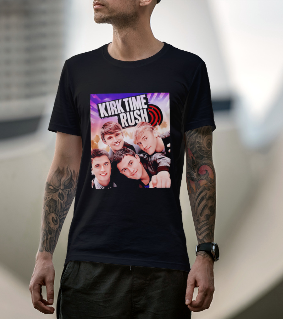 Kirk Time Rush Band Members With Palm Trees T-Shirt