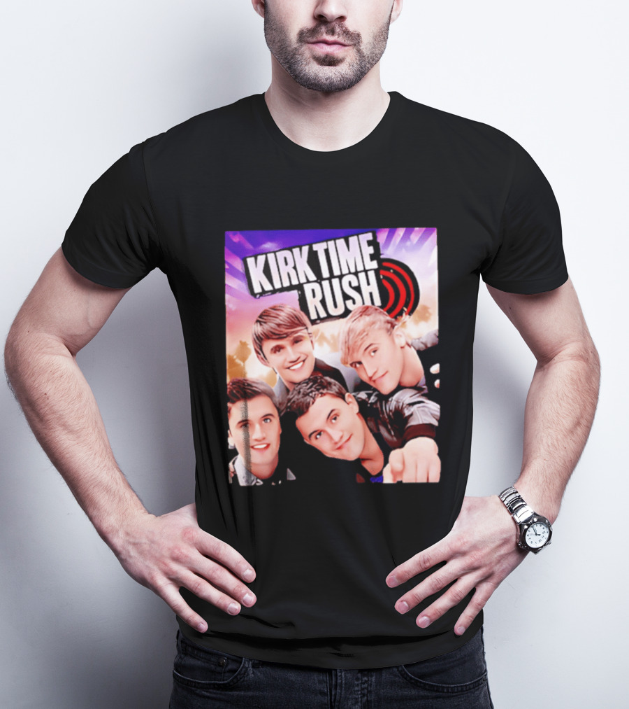 Kirk Time Rush Band Members With Palm Trees T-Shirt