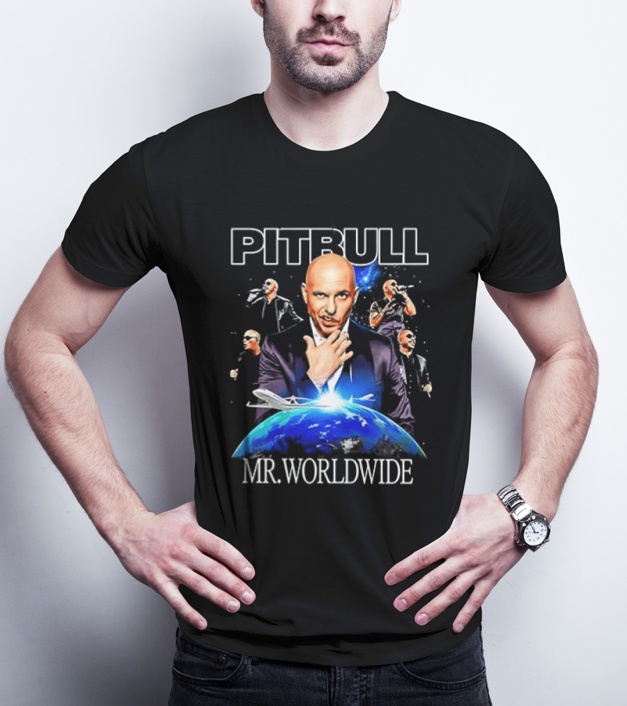 PITBULL Mr Worldwide Armando Christian Pérez Collage T-Shirt
