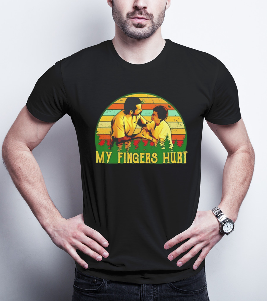 Happy Gilmore My Fingers Hurt Scene Vintage Style Adam Sandler T-Shirt