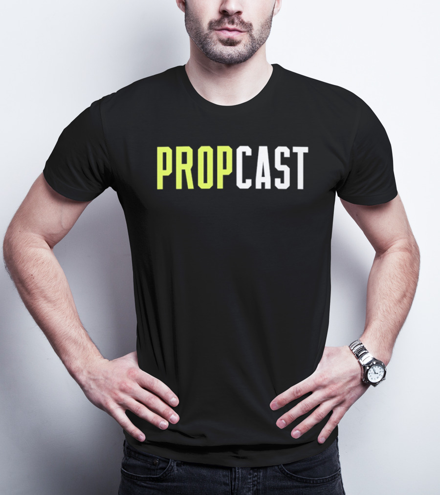 Propcast Podcast Merchandise Yellow And White T-Shirt