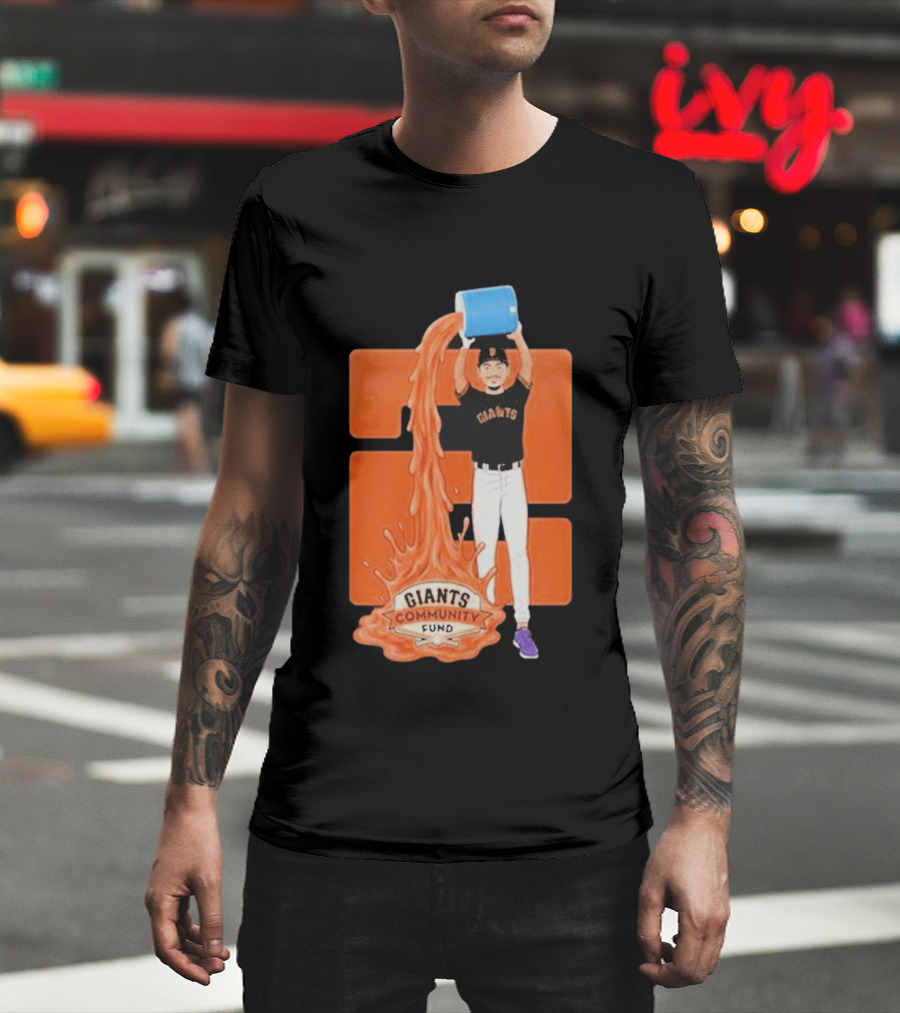 San Francisco Giants Community Fund Player Orange Bucket Splash T-Shirt
