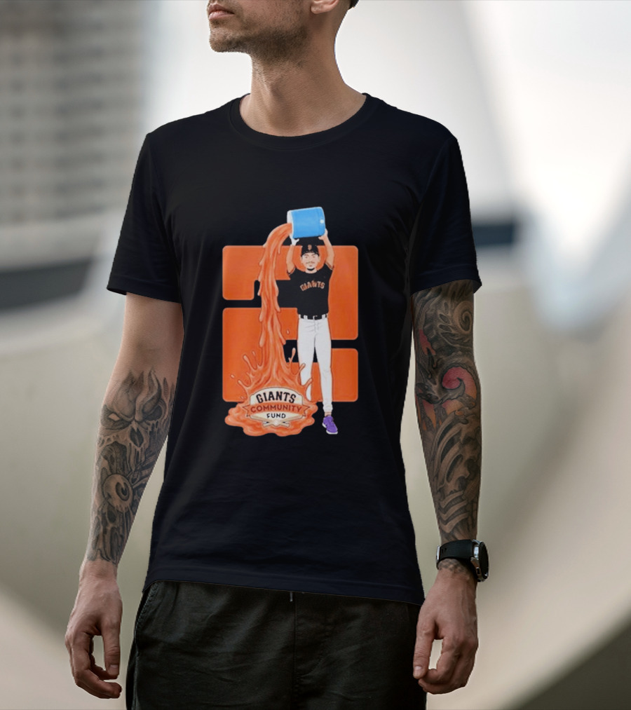 San Francisco Giants Community Fund Player Orange Bucket Splash T-Shirt