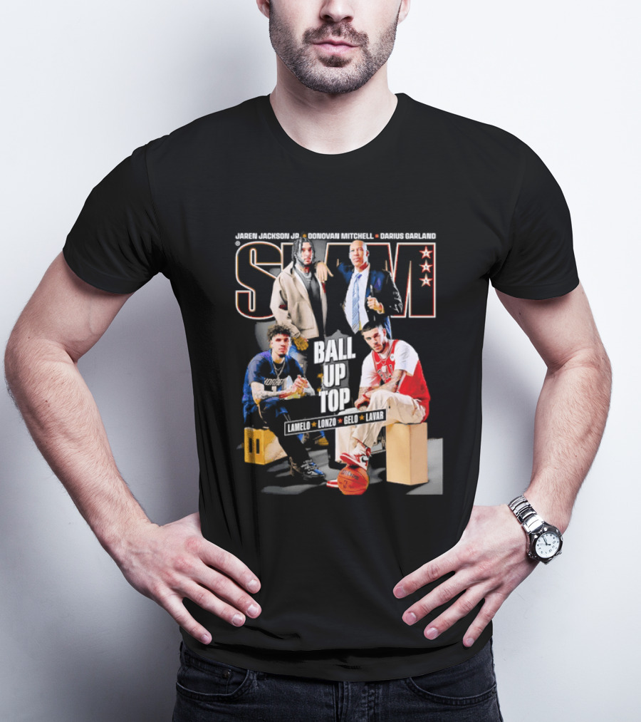 Slam Magazine Ball Up Top LaMelo Lonzo Gelo LaVar Chicago Bulls Legends T-Shirt