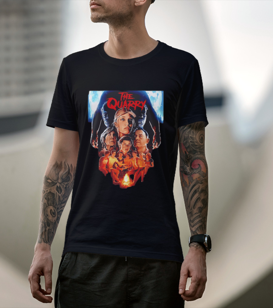 The Quarry Movie Cast Campfire Scene With Moonlit T-Shirt