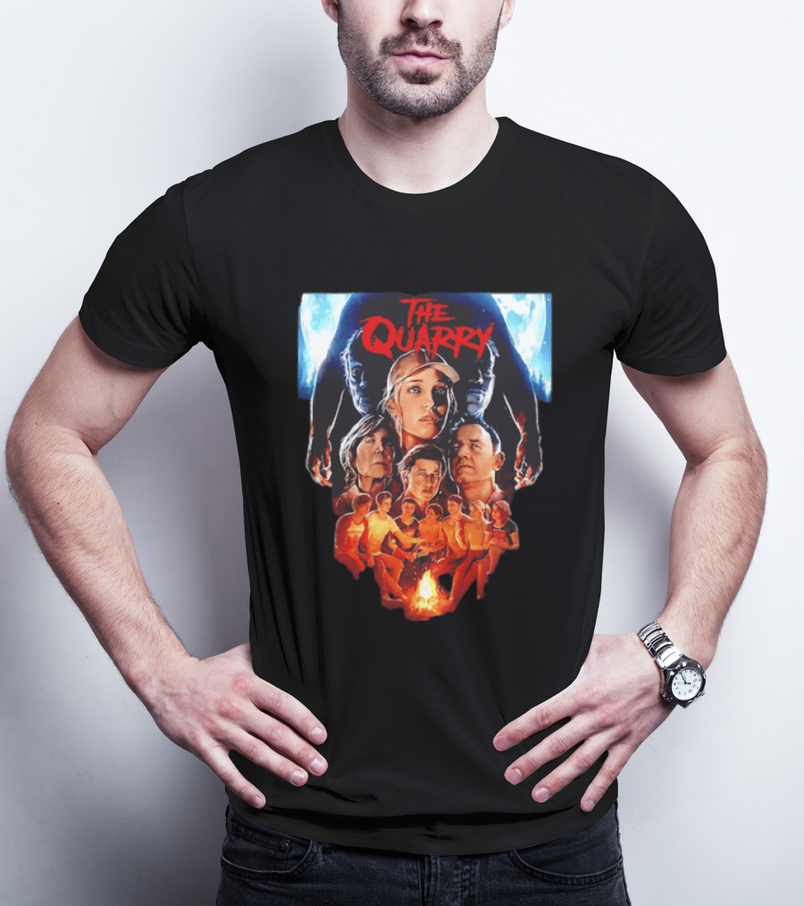 The Quarry Movie Cast Campfire Scene With Moonlit T-Shirt