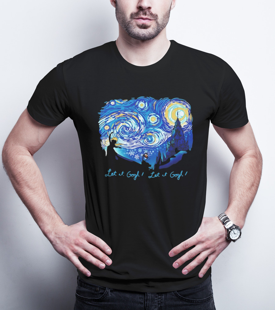 Van Gogh's Starry Night Let It Gogh Frozen T-Shirt