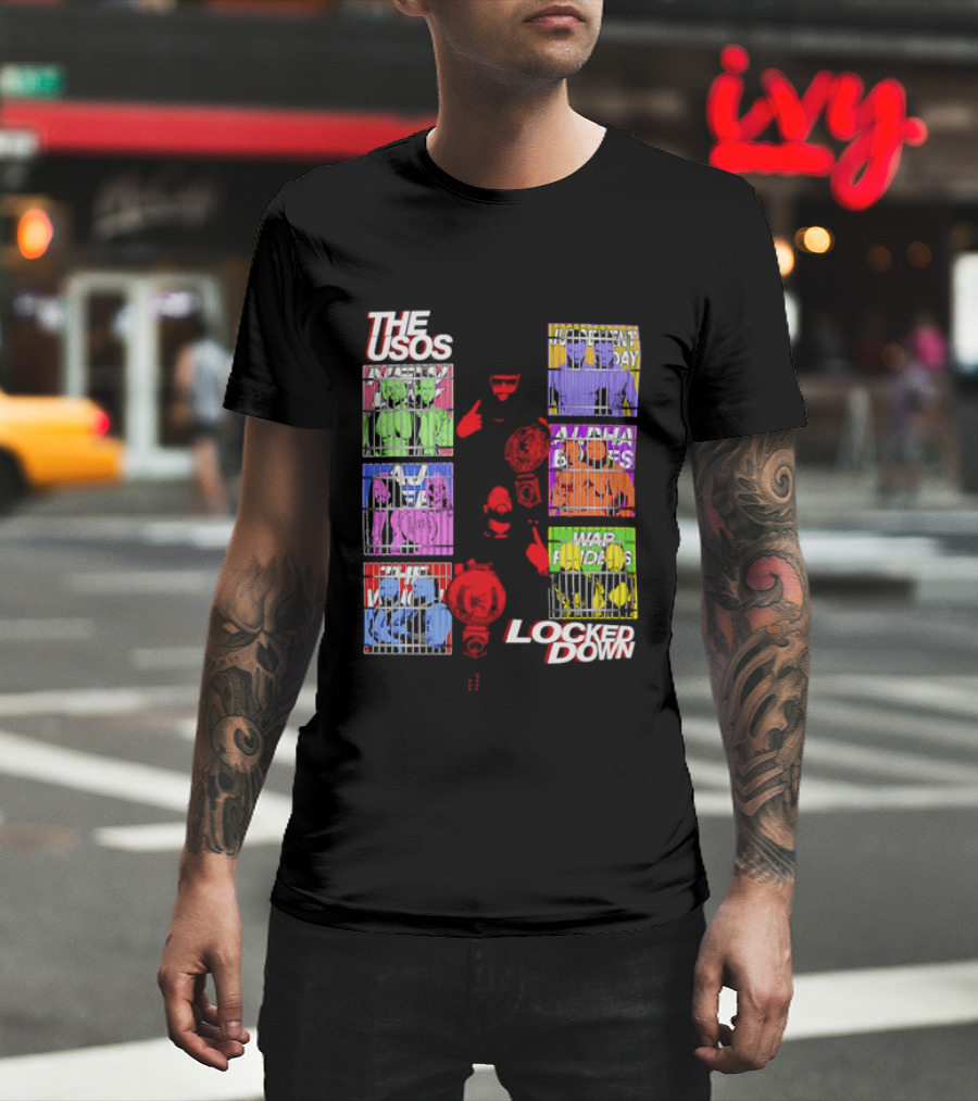 The Usos Locked Down WWE The Judgment Day New Day Alpha Academy T-Shirt