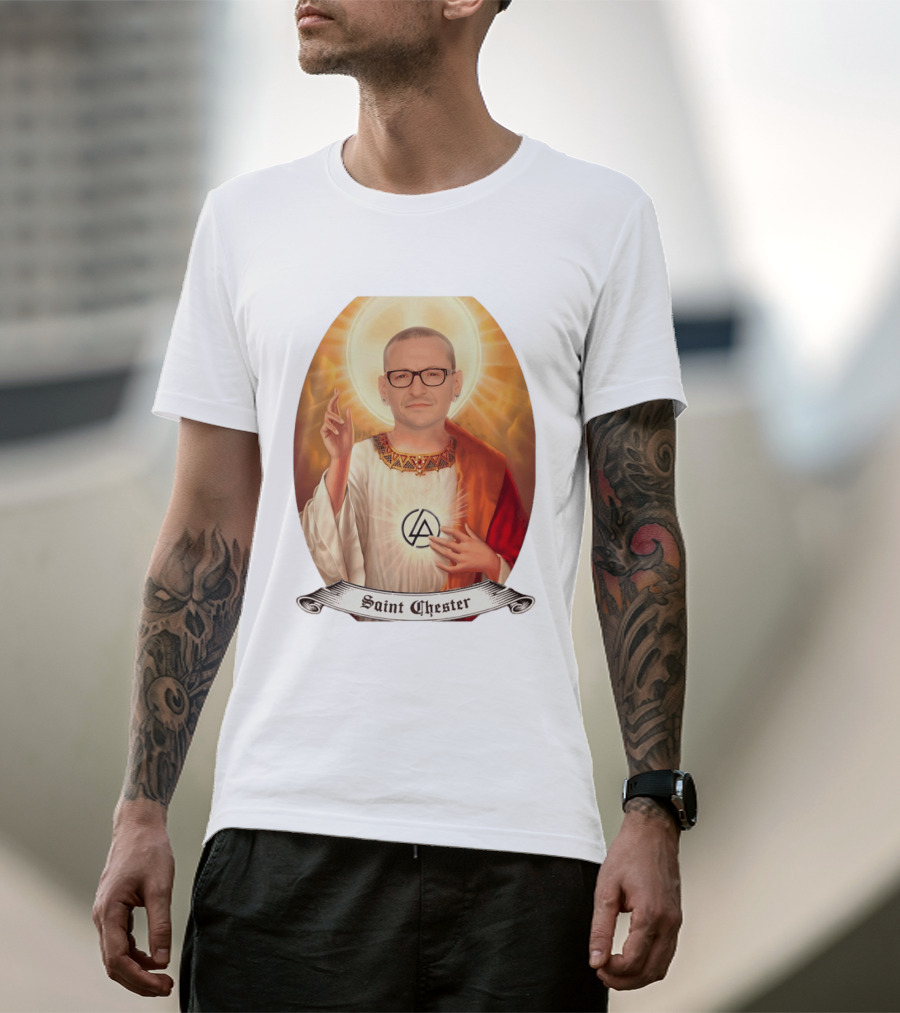 Chester Bennington Saint Chester Linkin Park Memorial T-Shirt