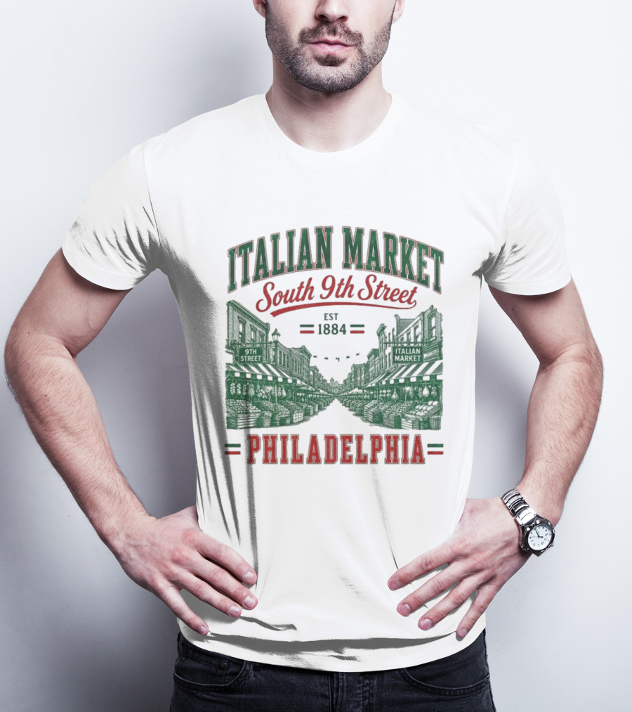 Italian Market South 9th Street Philadelphia Est 1884 T-Shirt