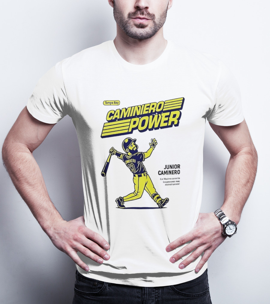 Junior Caminero Tampa Bay Caminero Power Baseball 13 T-Shirt
