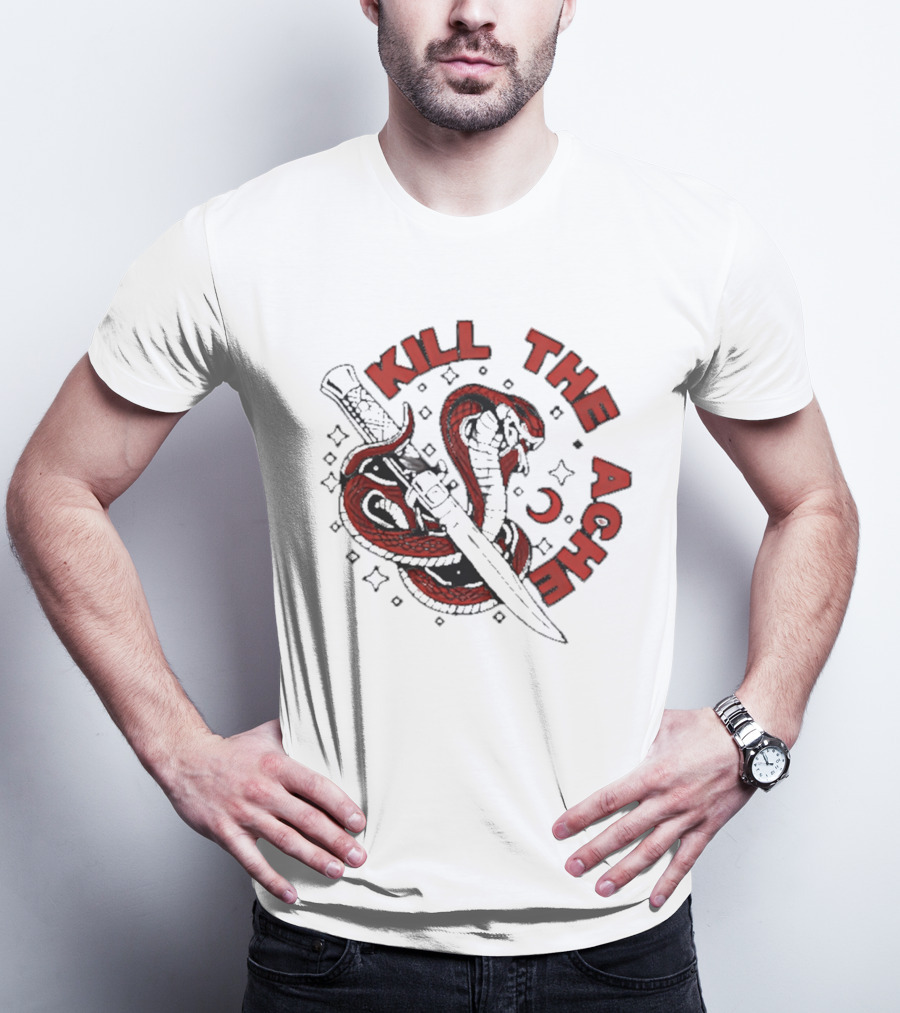 Kill The Ache Snake Knife Crescent Moon Stars T-Shirt