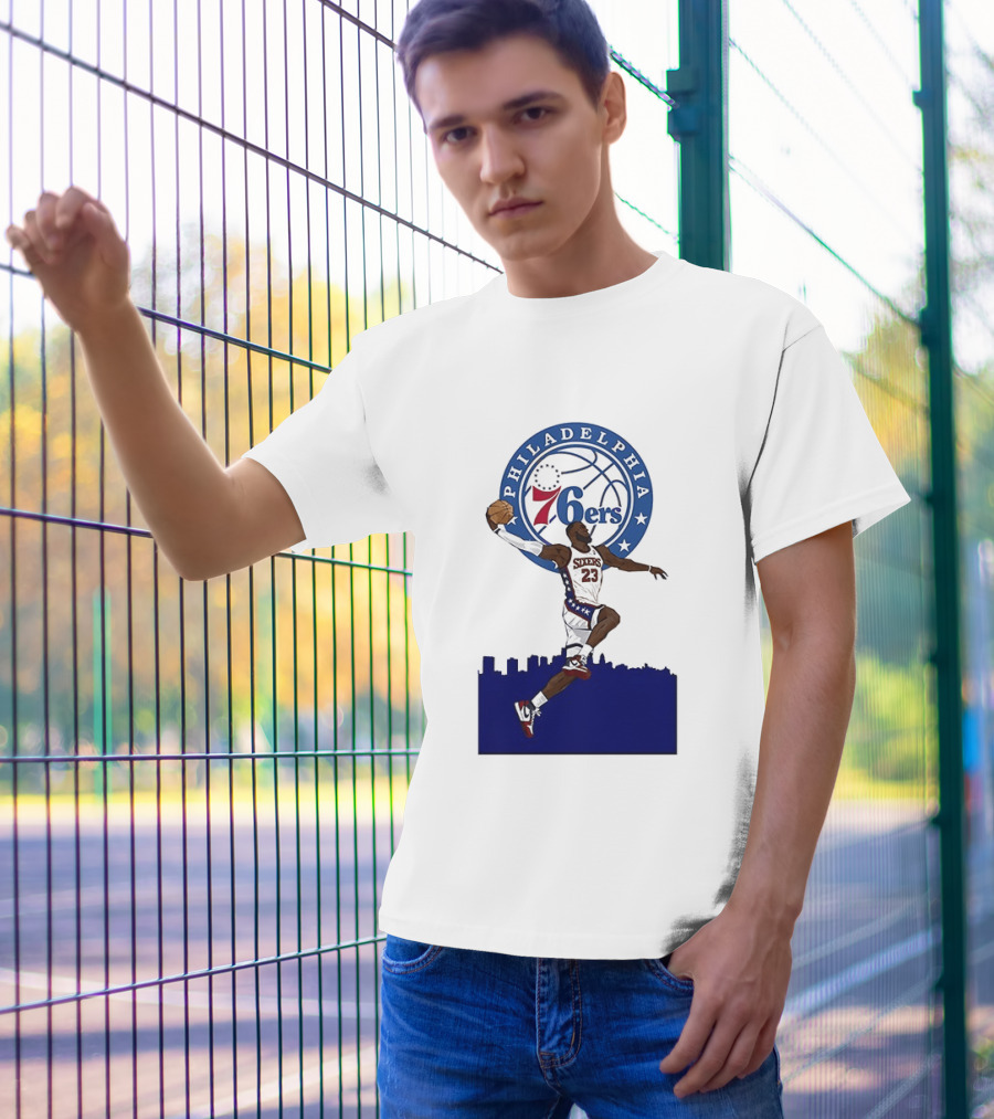 Philadelphia 76ers LeBron James Fly Guy Basketball 6ers T-Shirt