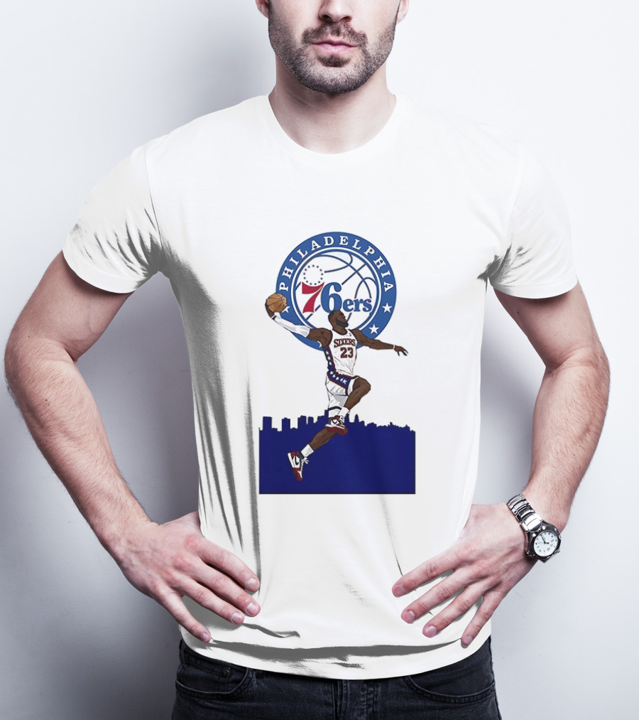 Philadelphia 76ers LeBron James Fly Guy Basketball 6ers T-Shirt